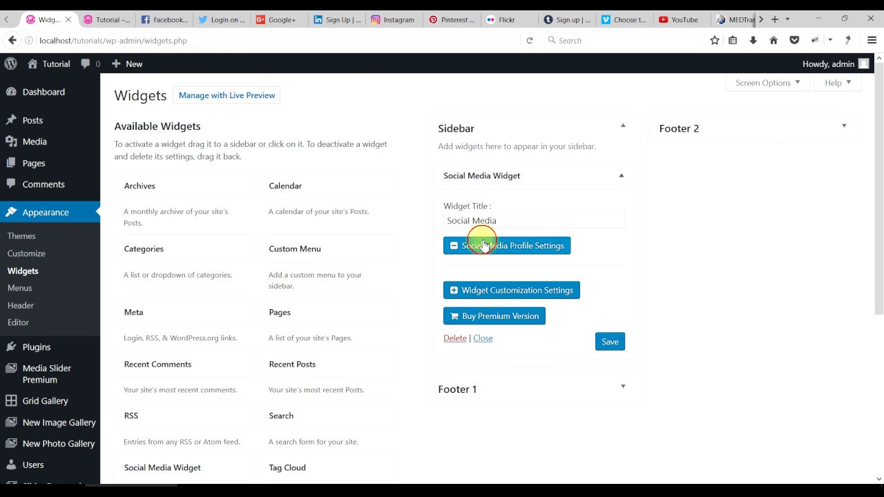 Social Media Wordpress Plugin - How To Use Plugin Settings