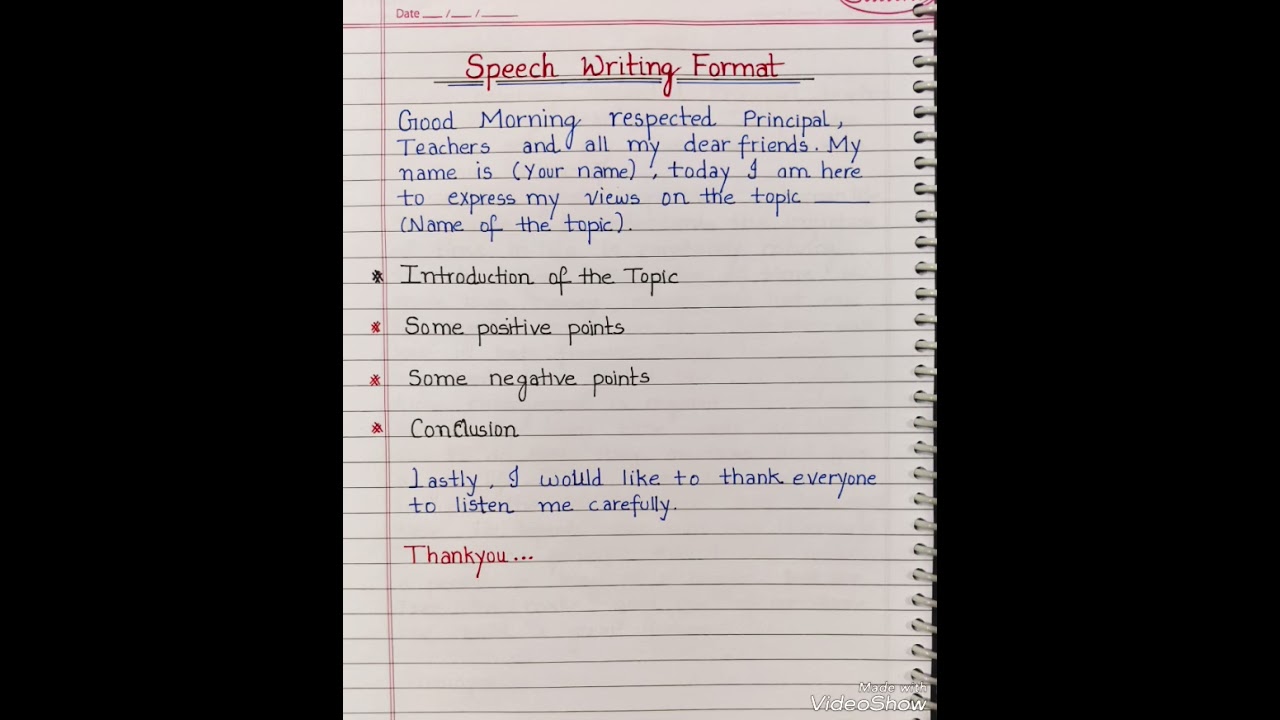 Speech writing format l Speech writing in english l speech writing l speech writing class 9/10/11/12