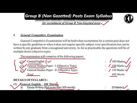 Group B (Non-Gazetted) Officer Posts: Syllabus & Mark Distributions Under MPSC Mizoram