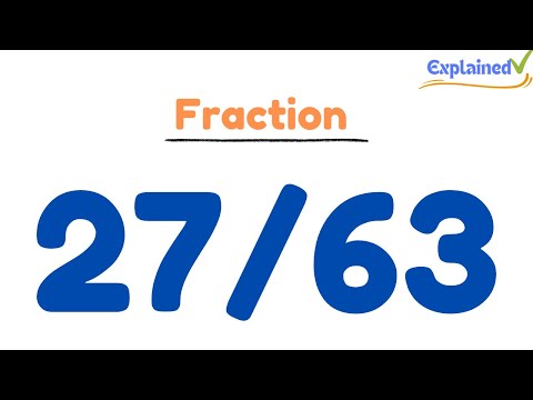How to Simplify the Fraction 27/63