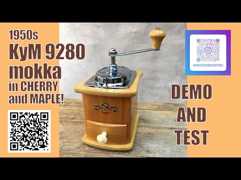 KyM 9280 Mokka: 1950s-60s vintage coffee grinder demonstration