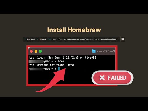 How to install home-brew on Mac OS | ⚠️ zsh: command not found : brew