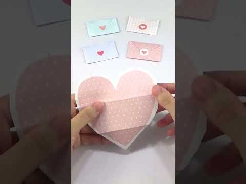 Free Printable DIY Heart Envelope | Valentine Gift Idea #shorts