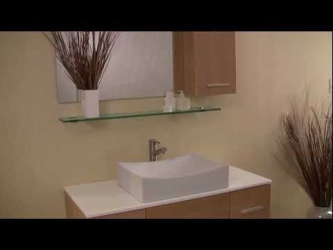Fresca Distante Natural Wood Modern Bathroom Vanity w/ Cultured Marble Countertop - FVN6123NW
