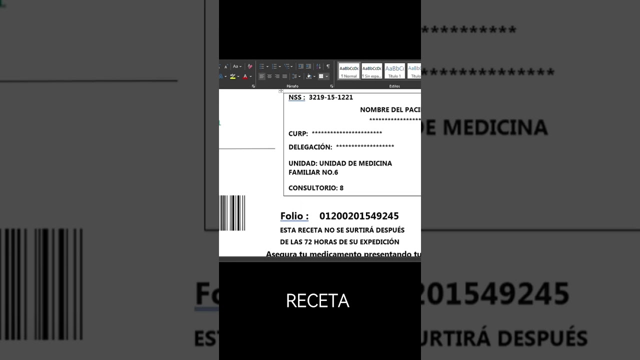 Receta IMSS y Resumen Clínico