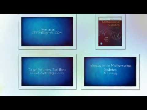 Test Bank Introduction to Mathematical Statistics 8th Edition Hogg