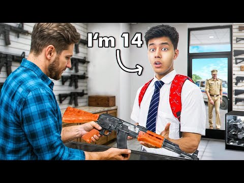 Buying illegal items as FAKE School Student!