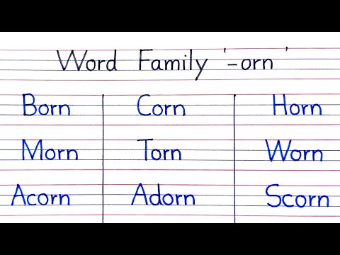 Word Families Part - 53| Word Family ' - orn ' |' - orn ' Words For Kids| Phonics For Kids|