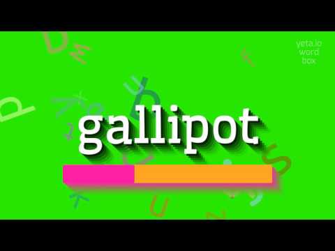 How to say "gallipot"! (High Quality Voices)