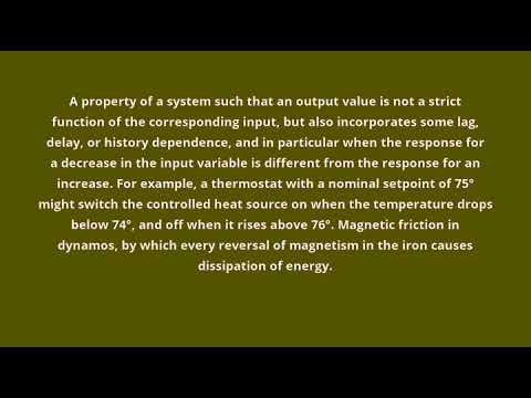 what is the meaning of hysteresis