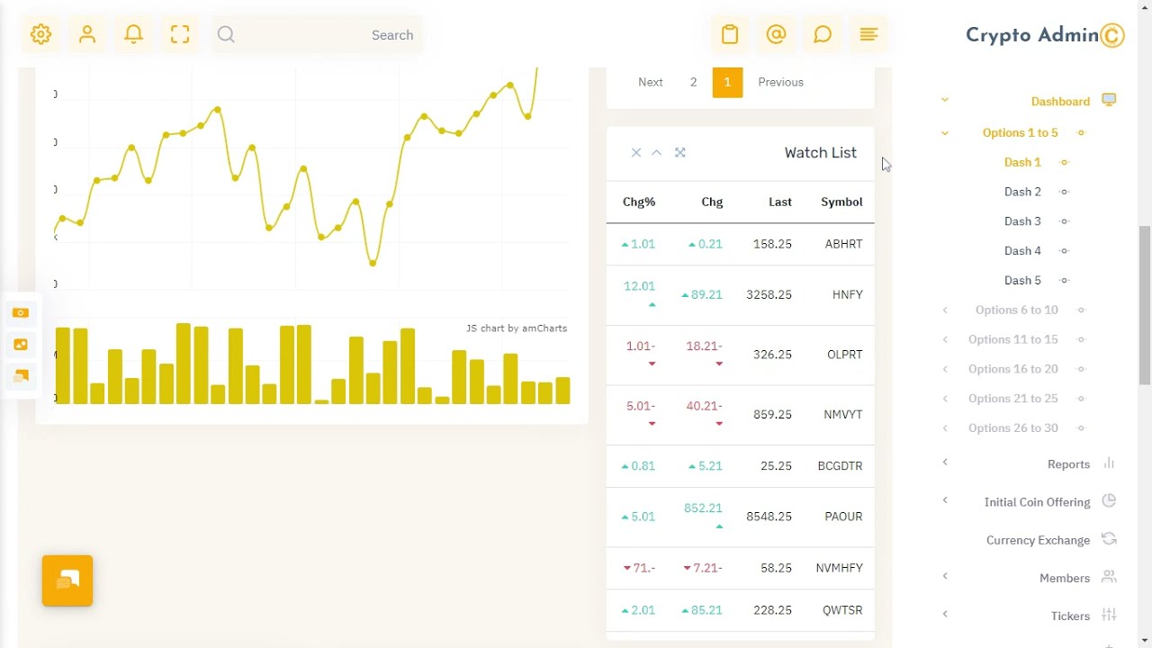 Crypto Tokenize Admin Bootstrap Template with Light RTL Theme