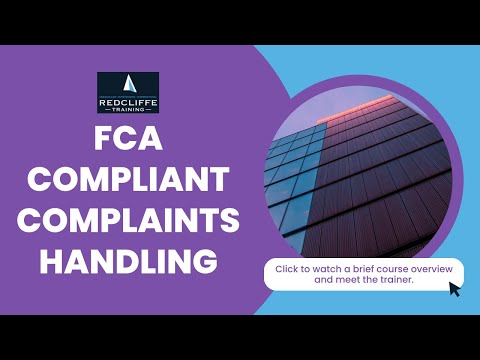 FCA Compliant Complaints Handling Online Course | Redcliffe Training