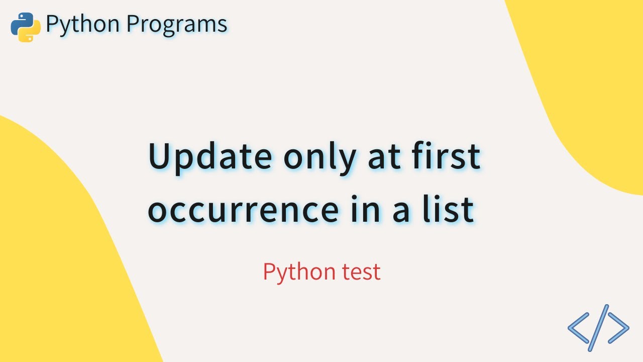 Python - Replace first Occurrence Only In a List