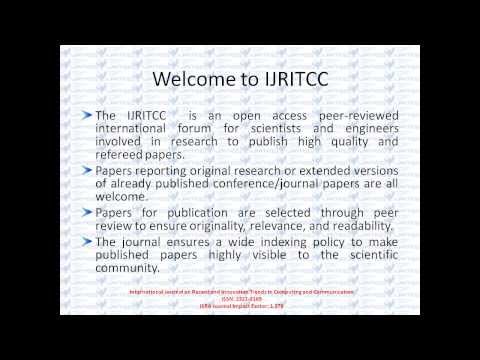 International Journal on Recent and Innovation Trends in Computing and Communication