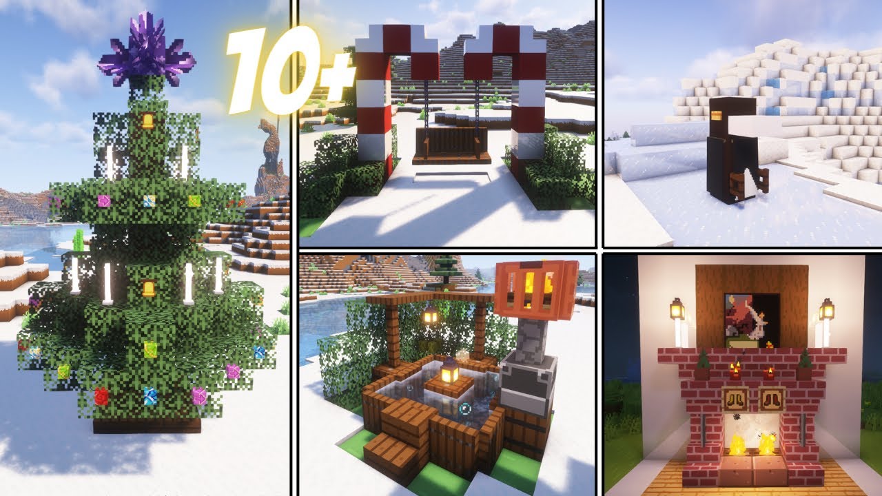 Minecraft: 10+ Winter & Christmas Designs & Build Hacks! - Minecraft ...