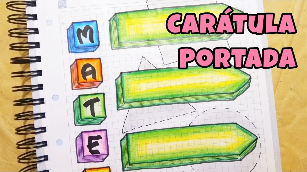 ➗ Carátula - Portada de MATEMÁTICAS | Idea Simple y Estética