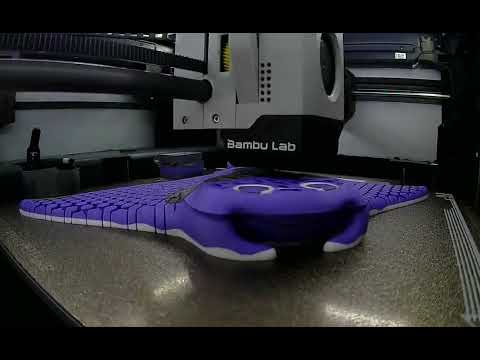 (FAIL) Manny the Manta Ray Purple, Grey and White - 3D Printing Timelapse
