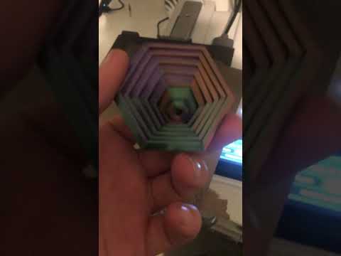 Hexagon fidget tri colour