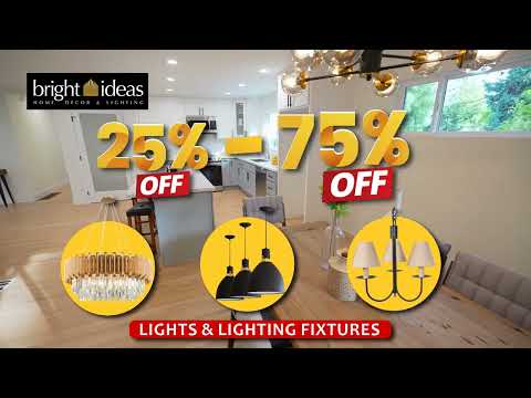 Brighten up your home with Bright Ideas massive 50% to 75% off blow out light sale!!!