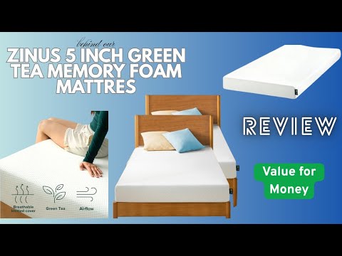 ZINUS 5 Inch Green Tea Memory Foam Mattress Review | Twin Size, Fiberglass-Free, Medium Firm Comfort