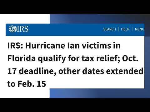 Hurricane Ian victims in Florida qualify for tax relief