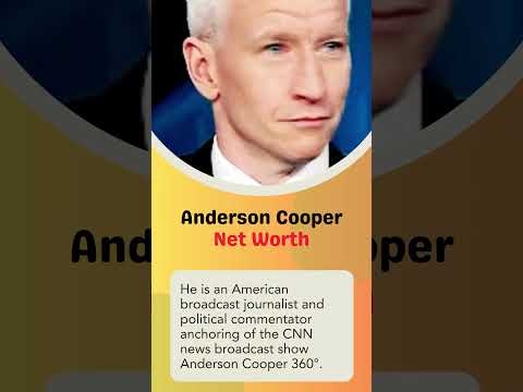 Anderson Cooper Net Worth 2023 💰 #networth #celebrity #andersoncooper #cnn #vanderbuilt