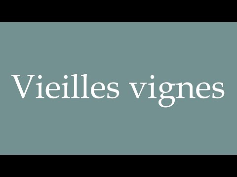 How to Pronounce ''Vieilles vignes'' Correctly in French