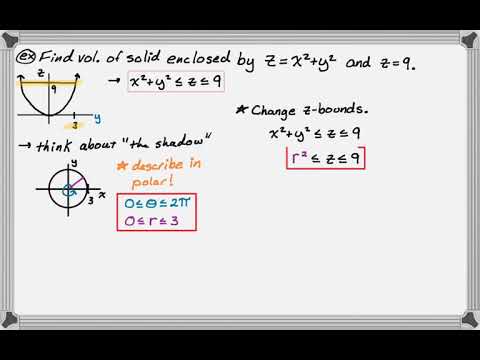 Triple Integral in Cylindrical Coordinates Plan and Example: Parabaloid and Plane Bounds