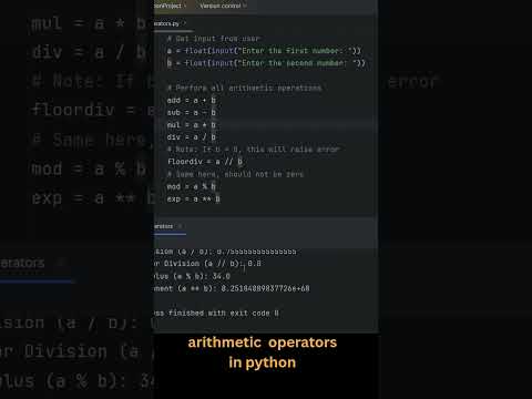 Arithmetic operators in Python