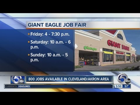 Giant Eagle hiring 800 employees this weekend in Cleveland and Akron