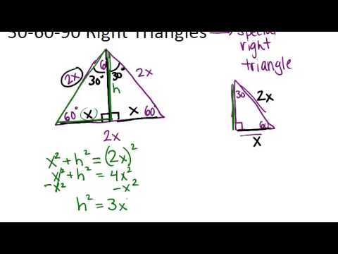 30-60-90 Right Triangles: Lesson (Geometry Concepts)