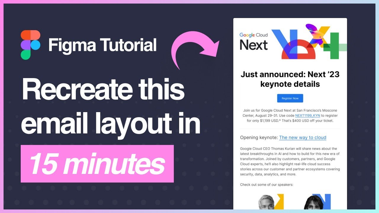 Figma Tutorial: Design a Google Cloud email template using Emailify