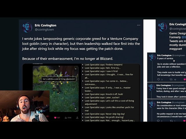 "Think Bobby would be okay with that?" - Asmongold shocked at Blizzard developer getting fired ...