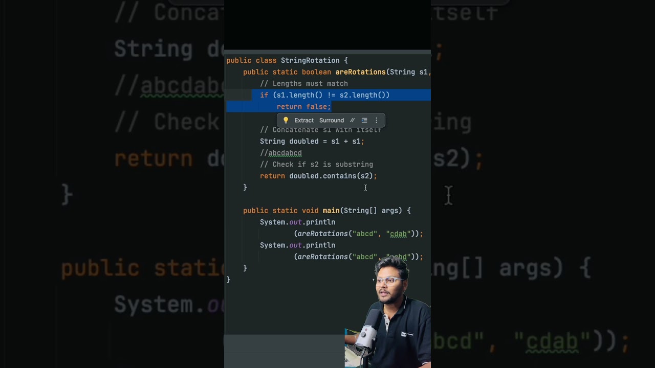 Check String Rotation ✅ Interview Question ✅ #java #dsa #interview