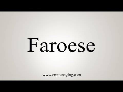 How To Say Faroese