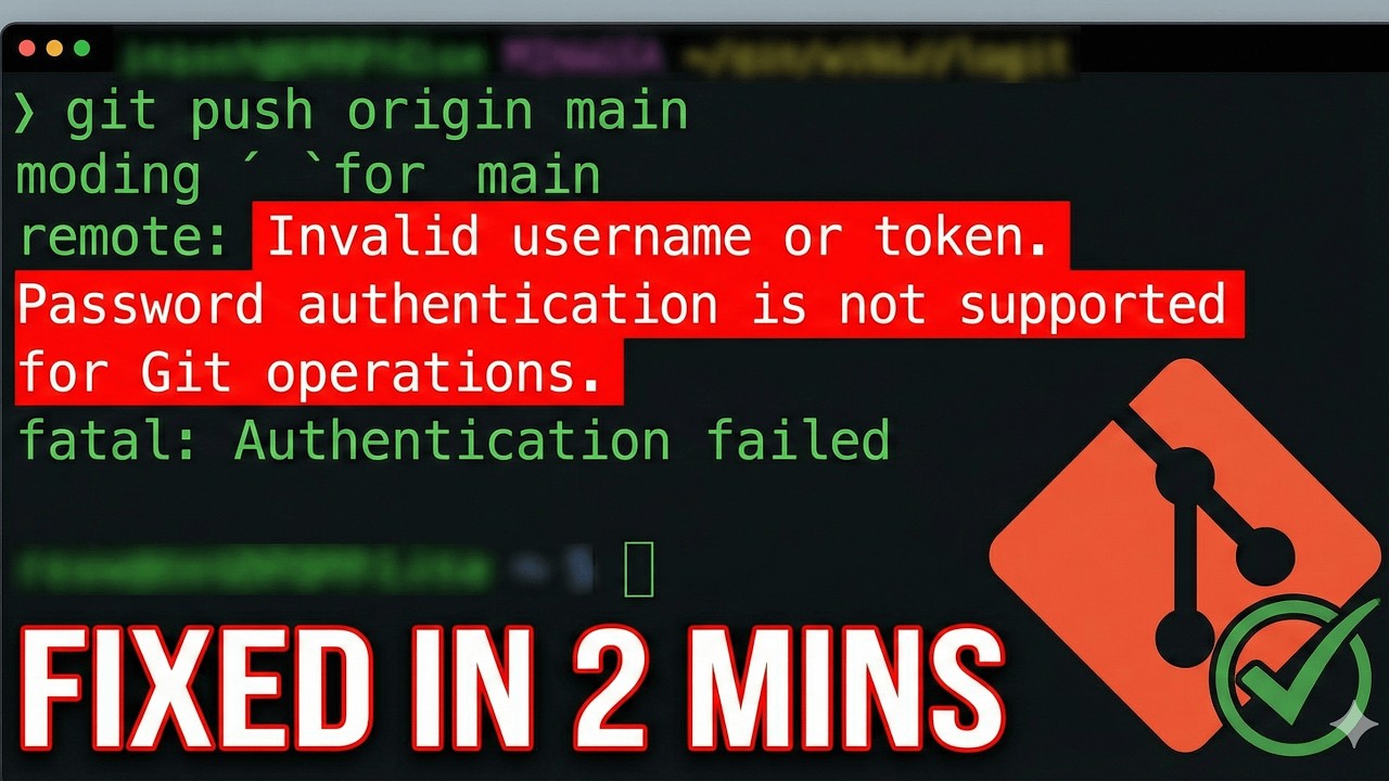remote: Invalid username or token. Password authentication is not supported for Git operations.