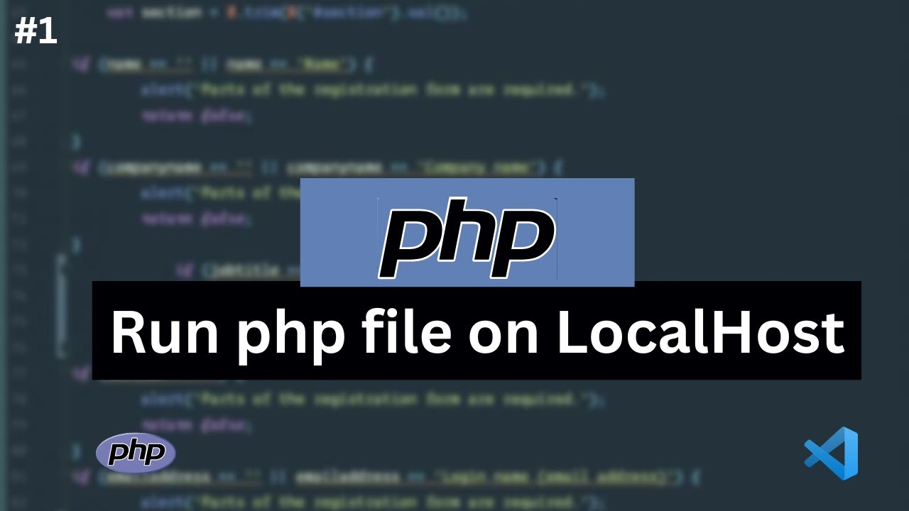 #1 How to Run PHP file on localhost XAMPP Using VS Code | PHP | XAMPP | VS  Code | HelloWorldProgram