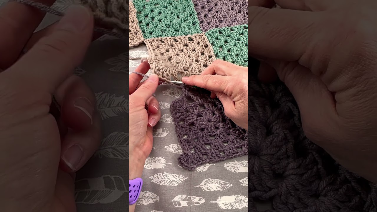 My favorite way to do a join as you go granny square! 🧶 #fiberflux