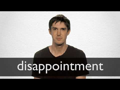 DISAPPOINTMENT definition in American English | Collins English Dictionary