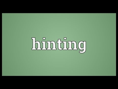 Hinting Meaning