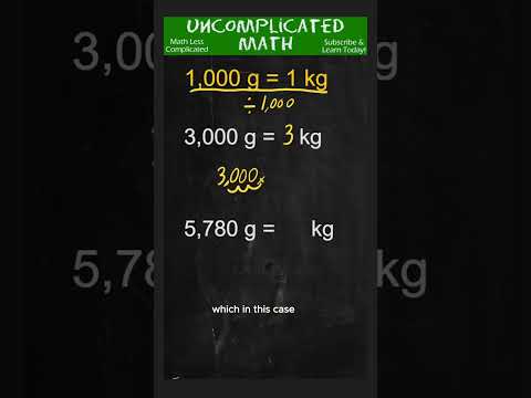 How To Convert Grams To Kilograms | g to kg | #shorts #maths #mathtricks
