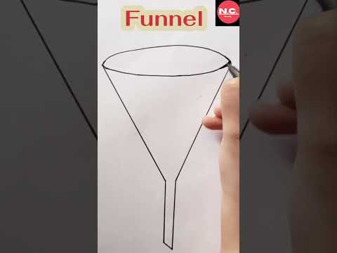 How to draw " Funnel " diagram step by step || @N.C.Drawing