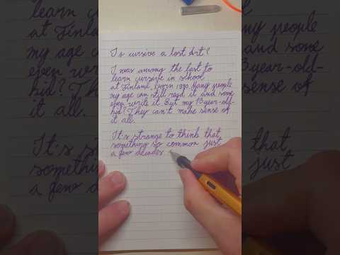 Is cursive lost art? Writing timelapse.