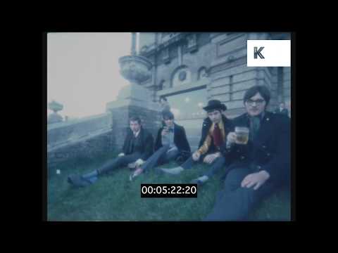 Crowds at Alexandra Palace, Swinging London in 1967, HD