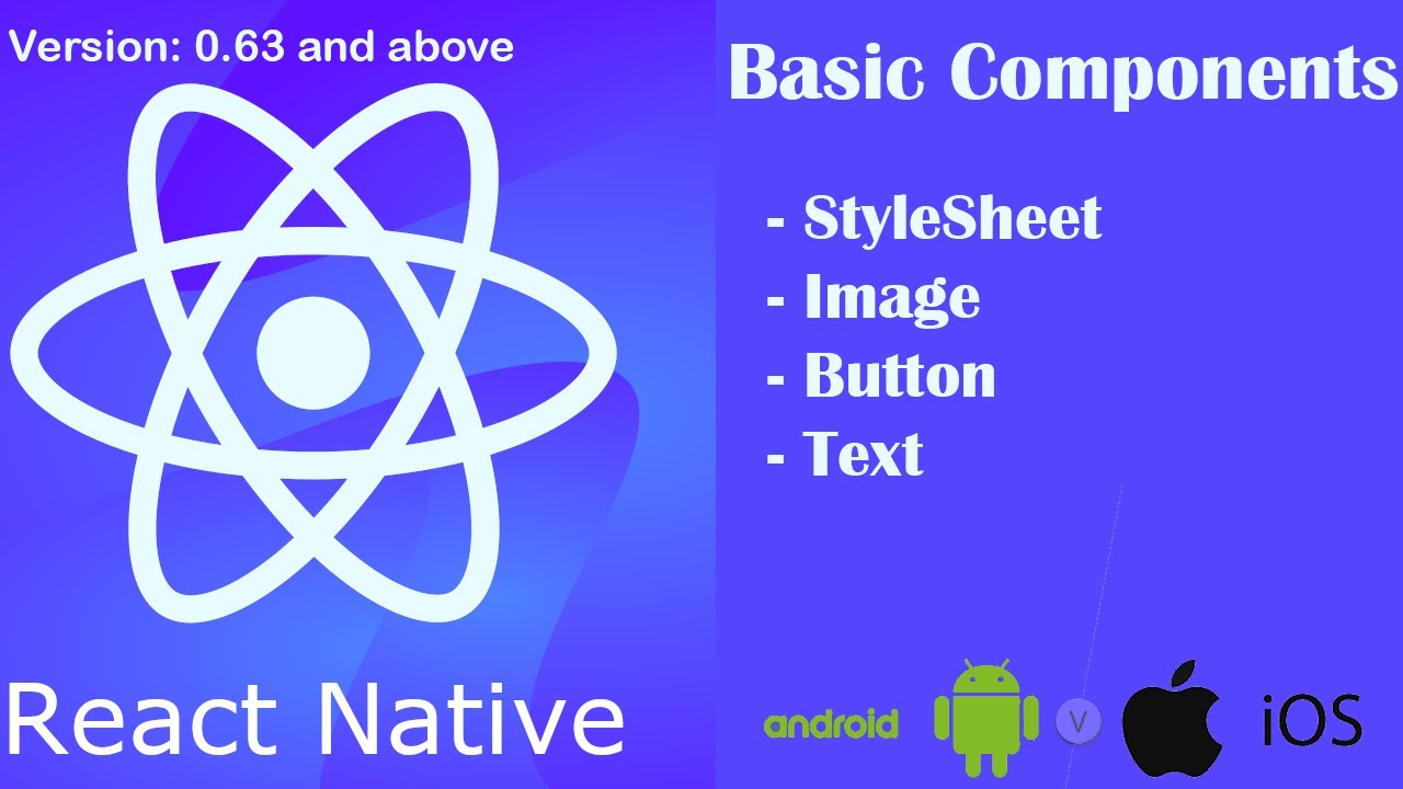 Basic Components  in React Native |Stylesheet |Images | Button |Text | in react native | 2021