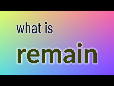Remain - 157 English Vocabulary Flashcards