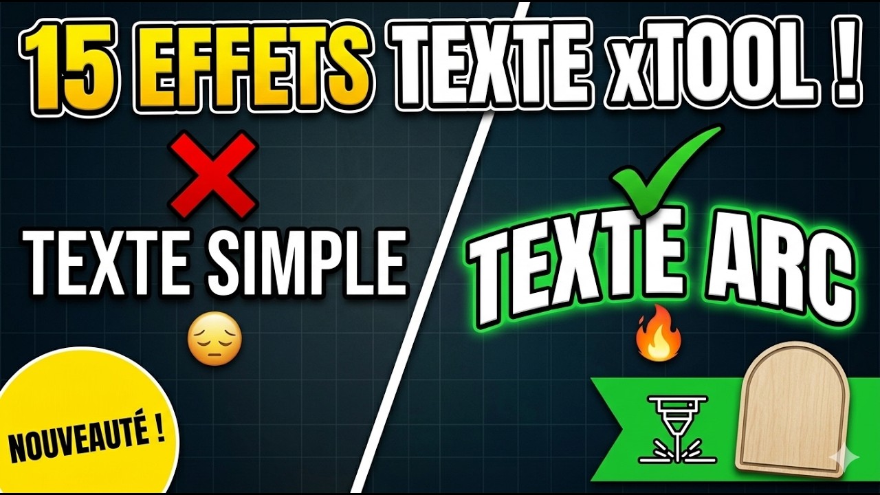 🚀 15 EFFETS DE TEXTE xTOOL : LE GUIDE ULTIME (Tuto Flash)