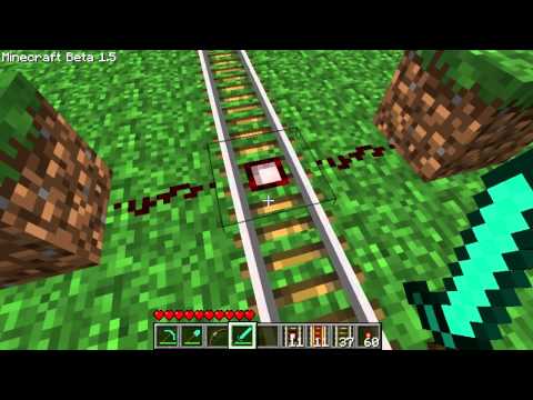 Minecraft Tutorial - Powered & Detector Rails