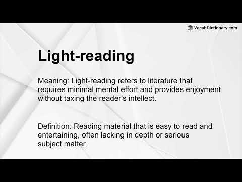 Light-reading Meaning