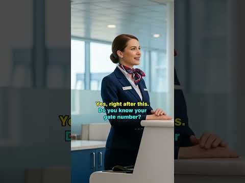 Identity and Ticket Verification at the Airport #englishforbeginners #englishconversation